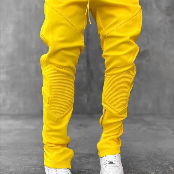 Guapi | Pants | Guapi Cyber Yellow Blood Diamond Biker Track Pants ...